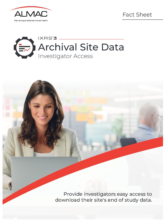 IXRS®3 Archival Site Data – Investigator Access - Almac